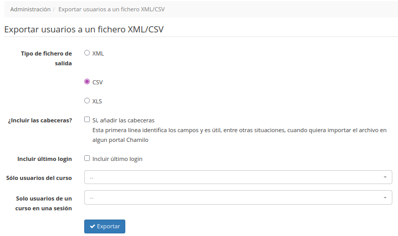 Cómo exportar usuarios en Chamilo LMS | BeezNest